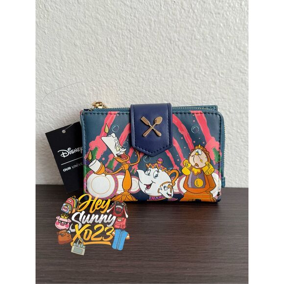 Disney | Bags | Our Universe Beauty And The Beast Be Our Guest Wallet ...